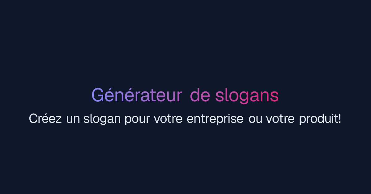 Générateur de slogans | Easy-Peasy.AI