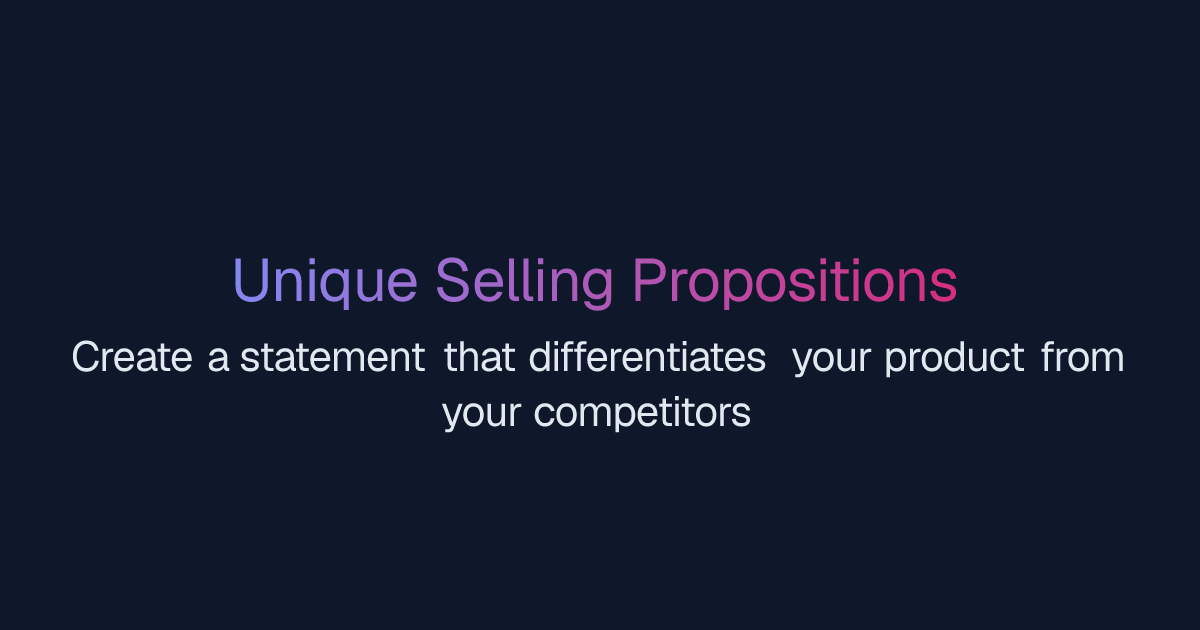 Free Ai Unique Selling Propositions Easy Peasy Ai