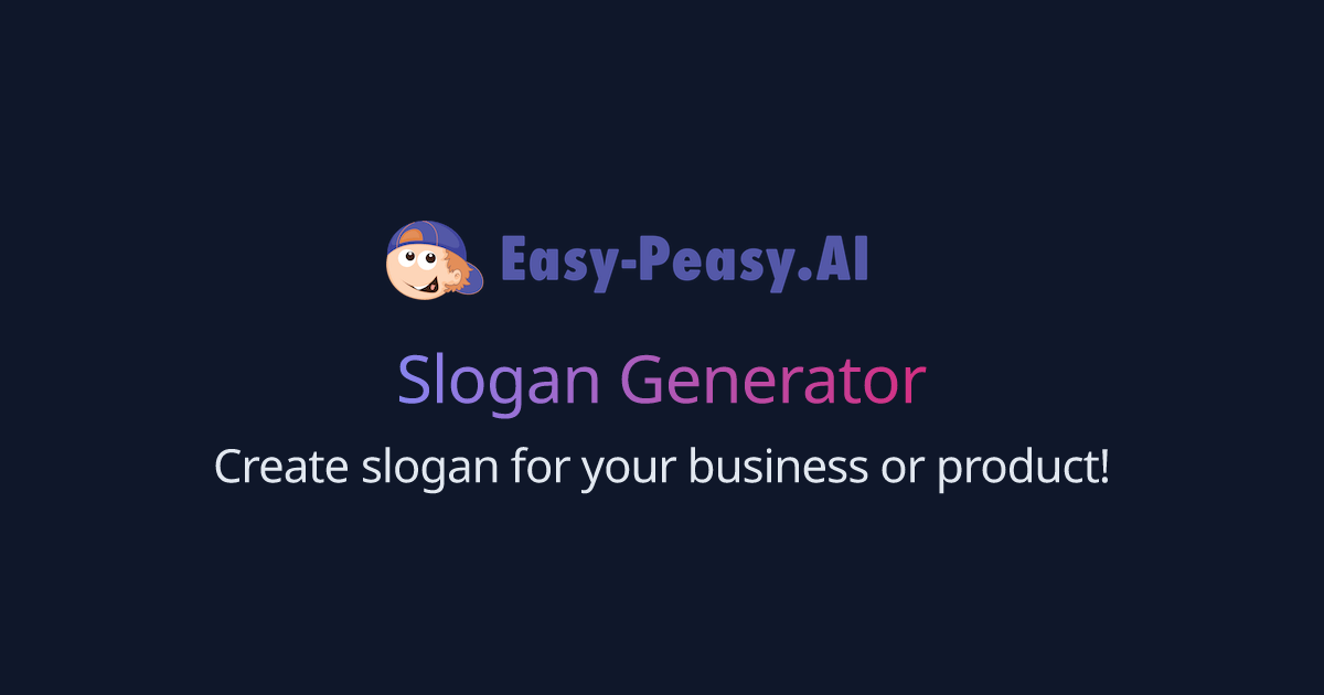 AI Slogan Generator | Easy-Peasy.AI