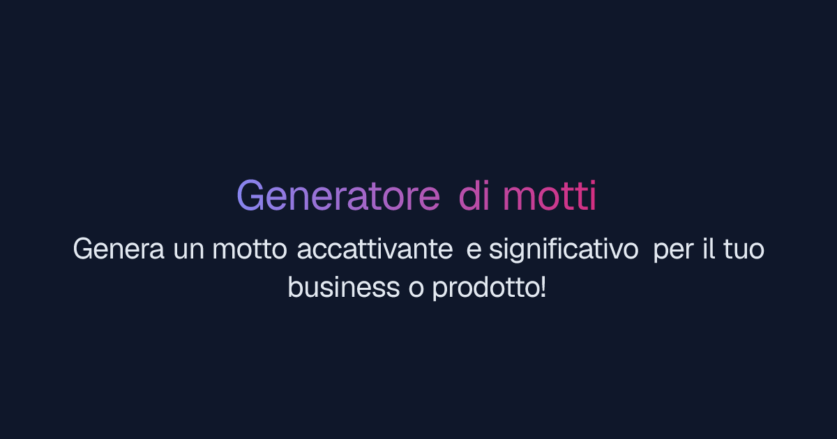 Generatore di motti | Easy-Peasy.AI