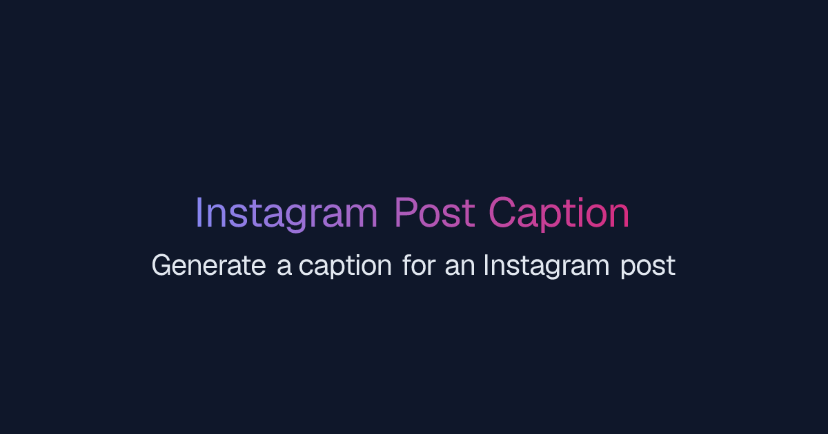 Free AI Instagram Post Caption | Easy-Peasy.AI