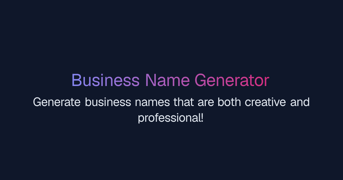 AI Business Name Generator | Easy-Peasy.AI