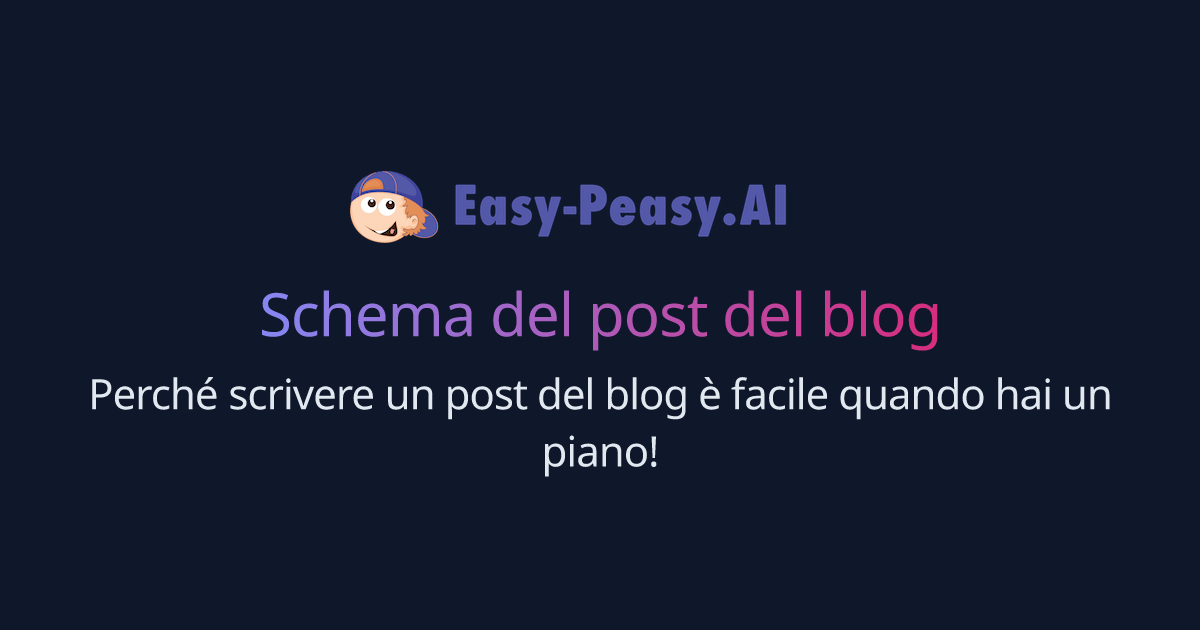 Schema del post del blog | Easy-Peasy.AI