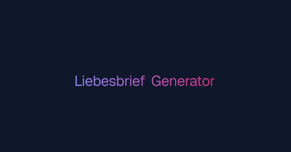 Liebesbrief Generator | Easy-Peasy.AI