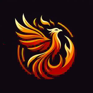 Phoenix Hockey Team Emblem - Fiery Bird & Hockey Stick | AI Art ...