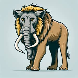 Majestic Lion and Elephant Fusion Image | AI Art Generator | Easy-Peasy.AI