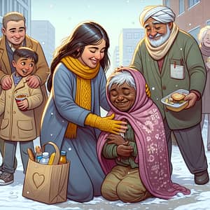 Kids Showing Kindness | Heartfelt Interactions | AI Art Generator ...