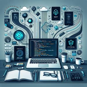 LinkedIn Banner for Frontend Developer Workspace | AI Art Generator ...