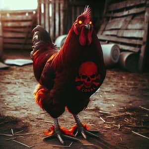 Fearless Chicken with Dual Pistols | Rustic Countryside Scene | AI Art ...
