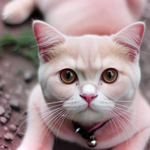 Adorable Cat with Pink Blossoms | AI Art Generator | Easy-Peasy.AI