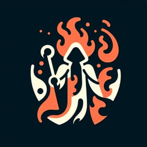 Dynamic Fire Wizard Icon with Vibrant Color Palette | AI Art Generator ...