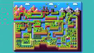 8-Bit Pixelated Level Selector Map - Super Mario Style | AI Art ...