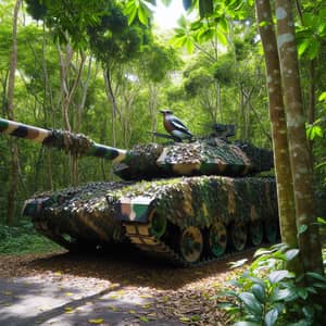 Menacing Military Tank with Camouflage Pattern | Power & Authority | AI ...