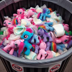 Vibrant My Little Pony Plush in Clean Public Bathroom | AI Art ...