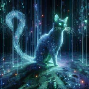 Digital Cat - Pixelated Virtual Reality and Nature | AI Art Generator ...