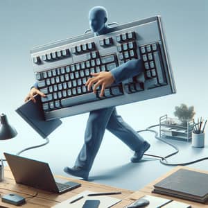 Police Officer with Keyboard: Unique Scene Art | AI Art Generator ...