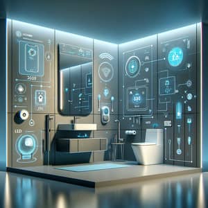 Modern Minimalist Smart Bathroom Design Ideas | AI Art Generator | Easy ...