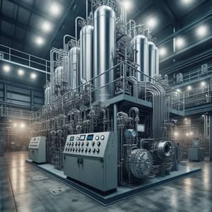 Industrial Futuristic Biofuel Pellet Production Facility | AI Art ...