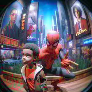 Spiderman Fisheye Photo Filter | AI Art Generator | Easy-Peasy.AI
