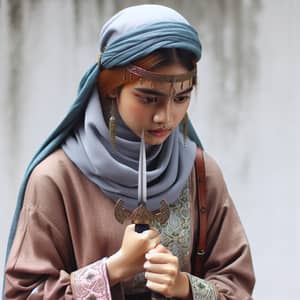 14-Year-Old Middle-Eastern Individual with Hand in Mouth | AI Art ...