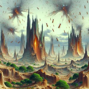Fascinating Fantasy Landscapes with Giant Termites | AI Art Generator ...