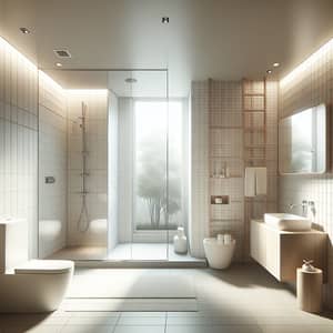 Professional 2D Bathroom Plan: Detailed Design with Standard Fittings ...