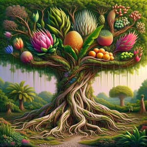 Human Form Tree with Fruits - Natural Wonder | AI Art Generator | Easy ...