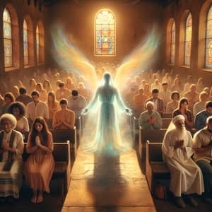 Multigenerational Multiethnic Christians Praying Scene | AI Art ...