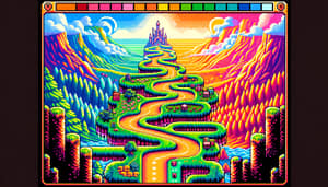 Pixelated Level Selector Map: Adventure Awaits | AI Art Generator ...