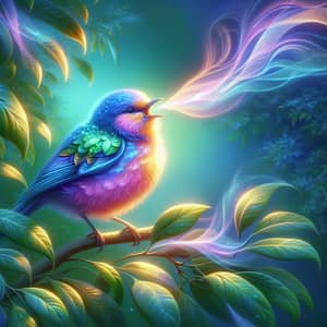 Healing Songbird Illustration - Vibrant Art | AI Art Generator | Easy ...