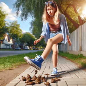 Girl in Black Converse Steps in Dog Poo: Unexpected Mishap | AI Art ...