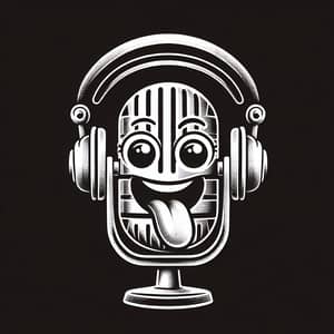 Playful Vintage Microphone with Face | AI Art Generator | Easy-Peasy.AI