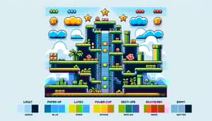 Pixelated Level Selector Map Inspired by Mario | AI Art Generator ...