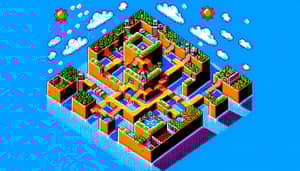 8-Bit Level Selector Map - Retro Game Nostalgia | AI Art Generator ...