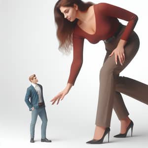 Giant Woman with Tiny Man - Fascinating Encounter Revealed | AI Art ...