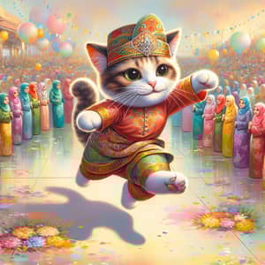 Adorable Cat Singing 'Happy Birthday' in Swahili - Watercolor Art | AI ...
