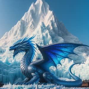 Frost Furry Dragon - Majestic Ice Dragon | AI Art Generator | Easy-Peasy.AI