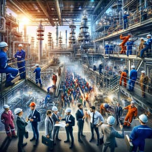Stunning Refinery at Sunset: A Visual Showcase | AI Art Generator ...