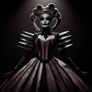 Vintage Film Noir Portrait of Moody Gothic Girl | AI Art Generator ...