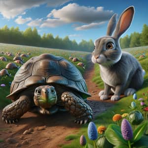 Tortoise vs Hare: A Race of Speed and Perseverance | AI Art Generator ...
