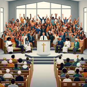 Jehovah's Witnesses Preaching with Diverse Group | AI Art Generator ...