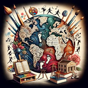 Globalization Mixed Media Collage: Vibrant Cultures & Connectivity | AI ...