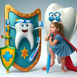 Superhero Tooth and Fluoride Defender: Kid's Dental Adventure | AI Art ...