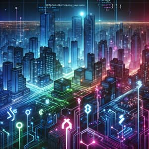 Vibrant Cyberpunk Cityscape: Dive into MERN Stack Journey | AI Art ...