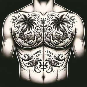 Detailed Full Chest Tattoo Vector Art | AI Art Generator | Easy-Peasy.AI