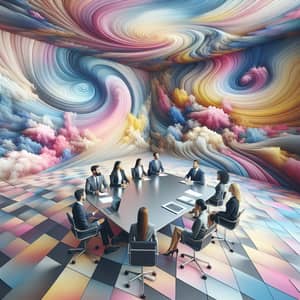 Abstract Representation of Business Meetings | AI Art Generator | Easy ...