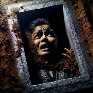 Eerie Coffin Scene: No Pockets in the Dark | AI Art Generator | Easy ...