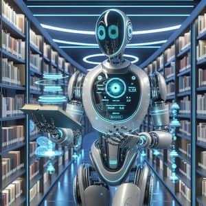 Futuristic Robotic Librarian: A New Era of Libraries | AI Art Generator ...