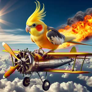 A Bird Flying an Airplane: Aviator Adventures | AI Art Generator | Easy ...