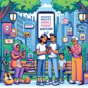 Promote Responsible Mobile Phone Use | Screen Time Management | AI Art ...